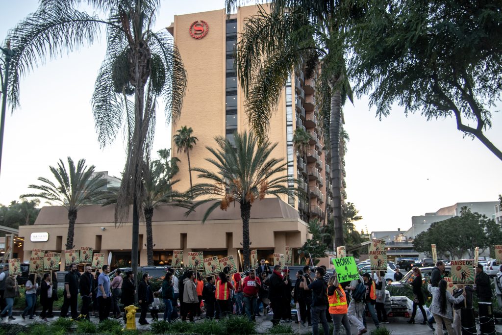 Hotel Workers Protest Gets Loud During NAMM – OC Weekly